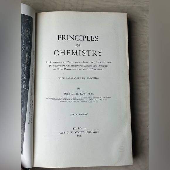 Other | Principles Of Chemistry Joseph H Roe 1939 5th Edition Vintage ...